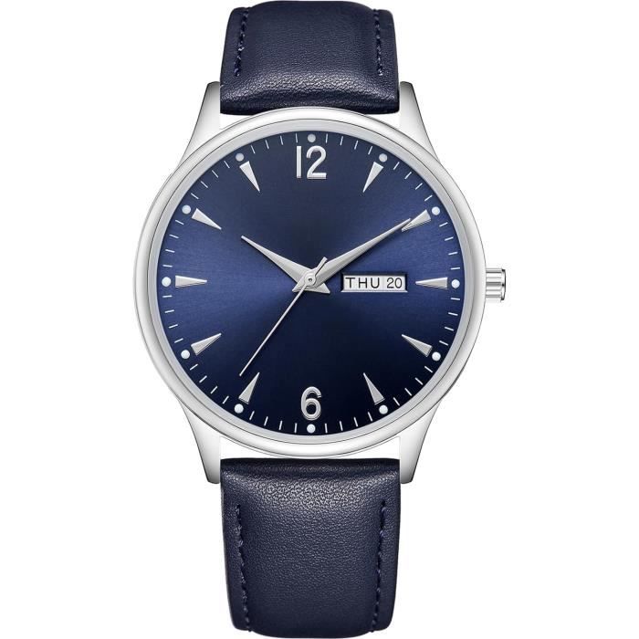 Montre Homme Bracelet Cuir: Etanche Simple Montres Masculin Analogique ...