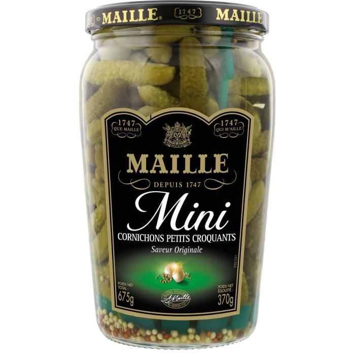 MAILLE L'Original Cornichons Mini Bocal - 370 g - Cdiscount Au quotidien