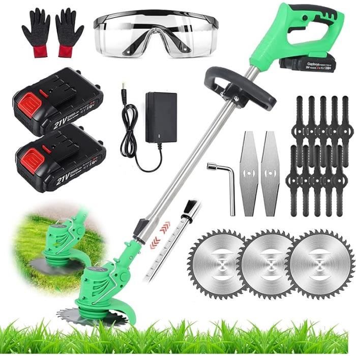 Coupe Bordure sans Fil avec Batterie 21V Dbroussailleuse Batterie lectrique sans Fil 3 Types de ...