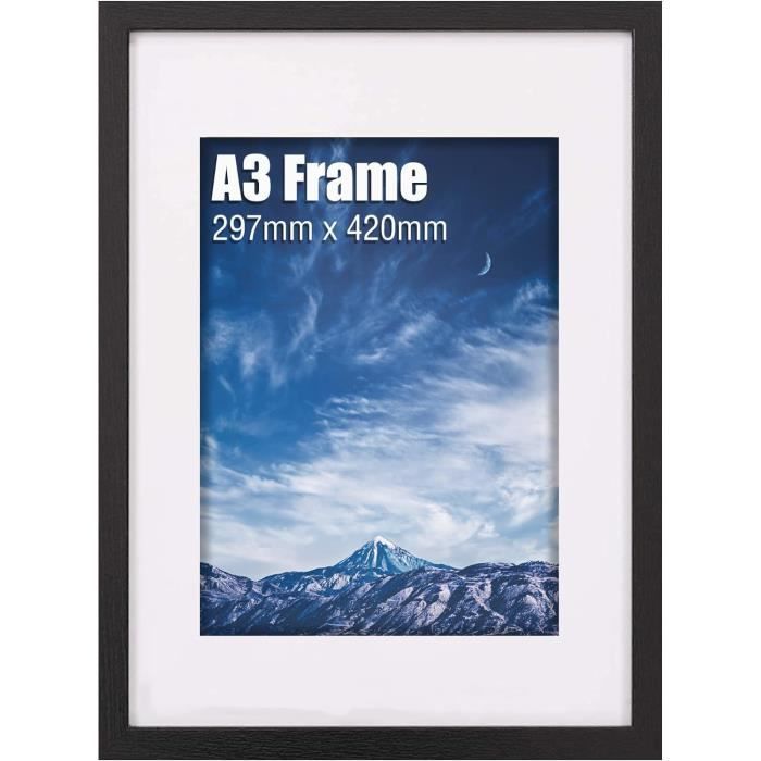 Cadre A3, Cadre Photo A3 Cadre d'affichage en bois avec Fenêtre en ...
