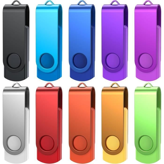 Cle Usb 1 Go Lot De 10 Usb 2.0 Clé Usb Flash Drive Rotative Clef Usb ...