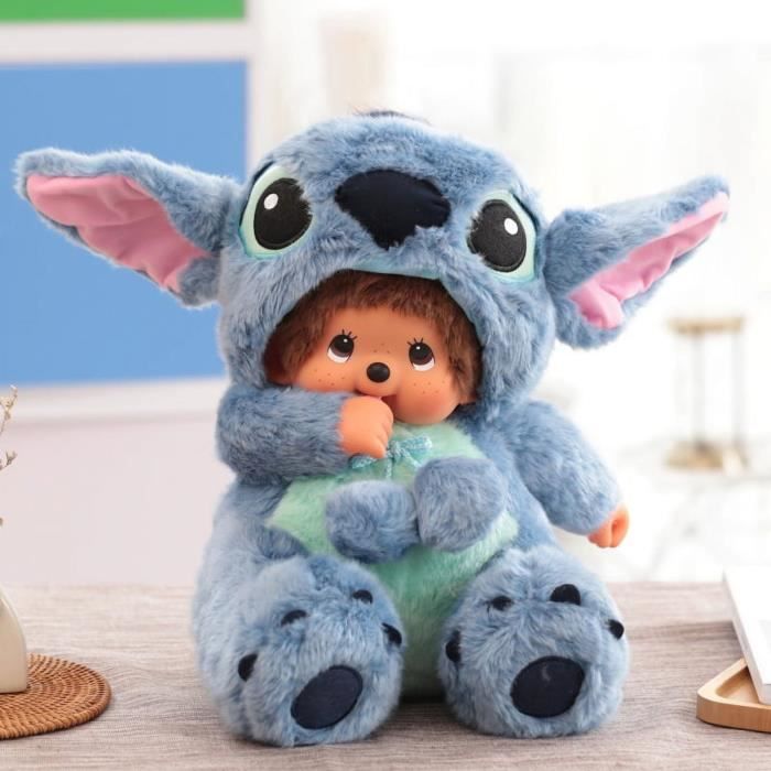 Poupée en peluche Monchhichi Stitch de dessin animé jouet doux Kawaii ...