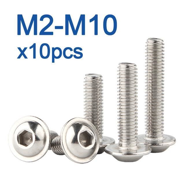 VIS,M8-20mm x10pcs--Lot De Vis À Tête Hexagonale En Acier Inoxydable A2-70, 10 Pièces, M2 M2.5 ...
