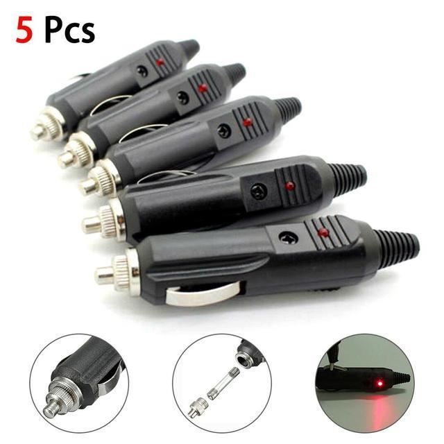 Allume-cigare de voiture,Black--Prise allume cigare 12V, 5 pièces ...