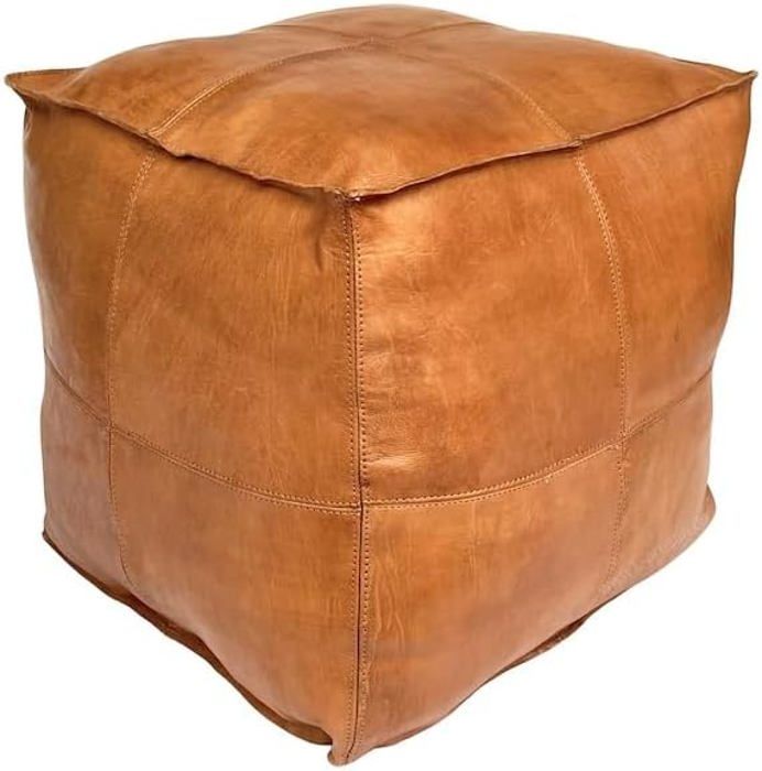 Pouf Cuir Marron