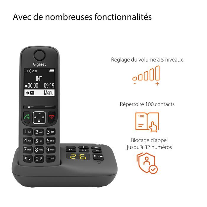 Telephone fixe - pack telephones Gigaset - L36852-H2844-N153 ...