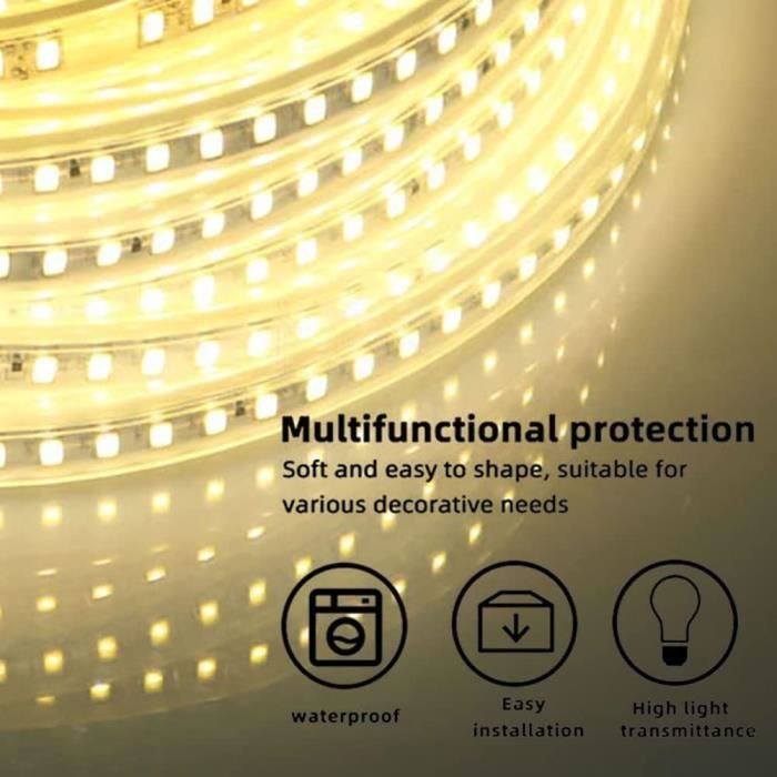 5730 Ruban Led Ip67 Etanche 220V 230V 20 Metres, 20M Bandeau De Led ...