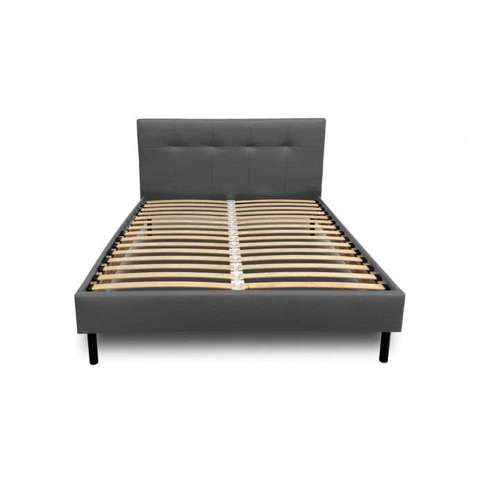 Lit Magritte - BESTMOBILIER - 140x190 - Structure de lit - En simili ...