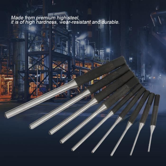 9 Pièces Ensemble de Poinçons à Broches Longs et Durables Outils de ...