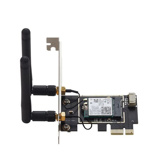 Carte WiFi WiFi 7 BE200 PCI-E Bluetooth 5.4 Tri Bande 2,4 G&5G&6 GHz 8774 Mbps Carte RéSeau Sans ...