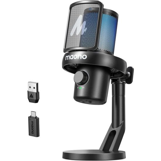 Micro Gaming Sans Fil Pour Pc,Microphone Usb Avec Changeur De Voix Ia ...