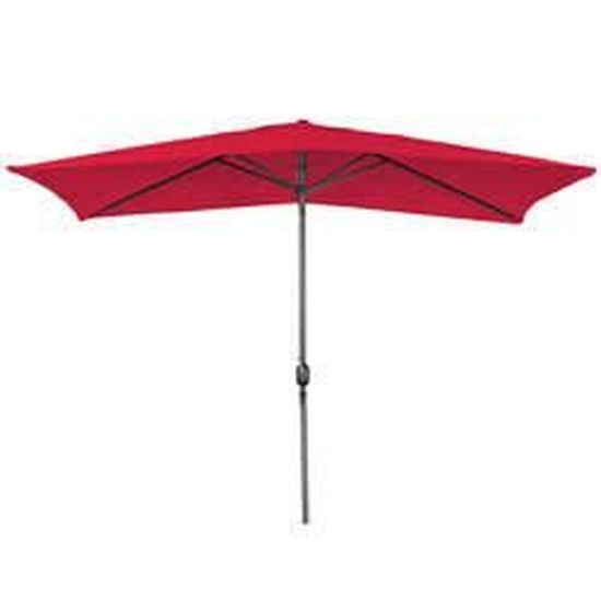 Parasol droit 2X3M rouge coquelicot - Cdiscount Jardin