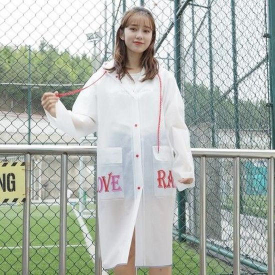 Trench,Manteau de Pluie jetable pour femmes, imperméable, Transparent ...