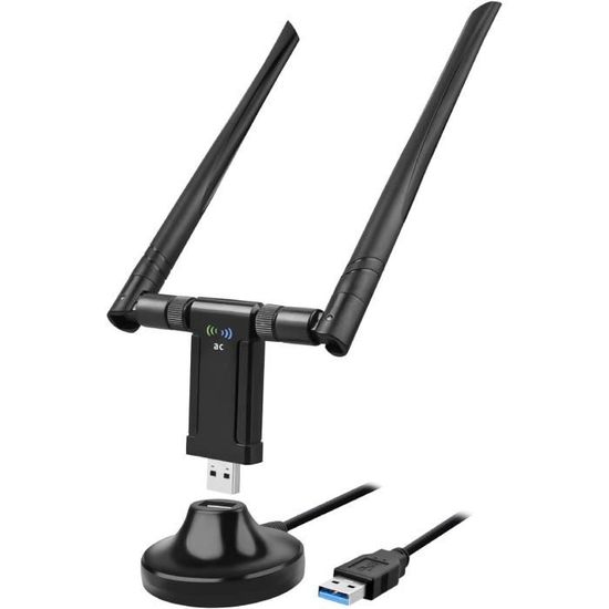 1900Mbps Wireless Usb Wifi Adapter, With External Antenna, Dual Band 2.4Ghz-5Ghz, Compatible ...