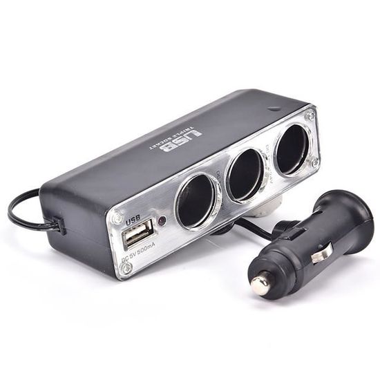ALLUME-CIGARE,--Allume cigare universel à 3 voies, multiprise pour ...