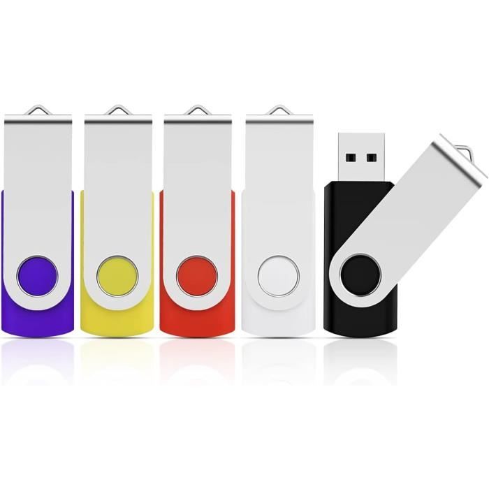 Cle USB 16 Go Lot 5 Clés USB 2.0 Flash Drive, Clef USB 16go avec ...