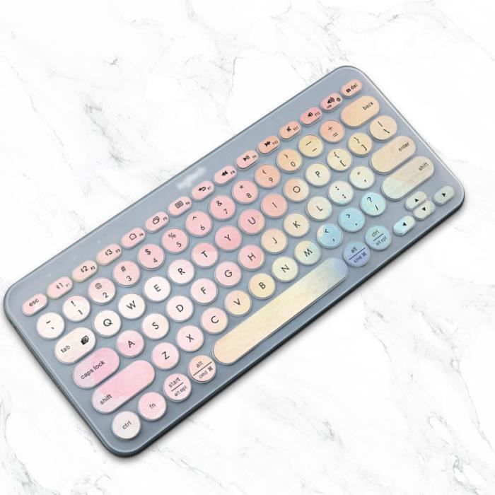 Encre colorée-Juste de clavier colorée pour Logitech K380 Logi, sans ...