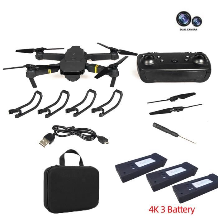 Double caméra 4K 3B - Drone 4k Profesional Avions Radiocommandés Mini Drone E58 Professionnel 4k ...
