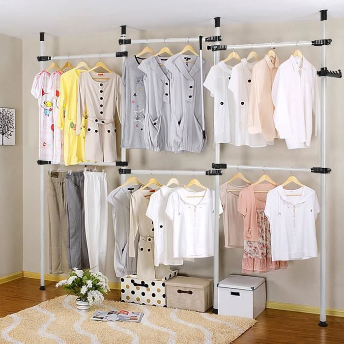 Penderie modulable mobile extensible portant Télescope pour Garde-Robe ...