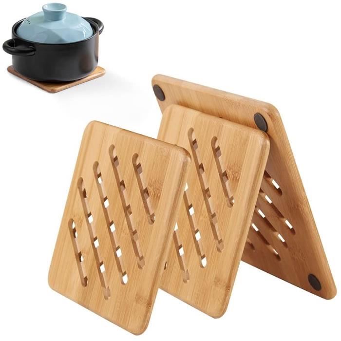 Dessous de Plats, Dessous de Plat en Bambou Naturel, Dessous de Plateaux en Bambou, Set de Table ...