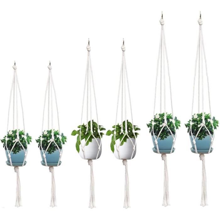 6 Pot Suspension Plante, Pot Suspendu Plante Interieur, Utilisable Pour ...