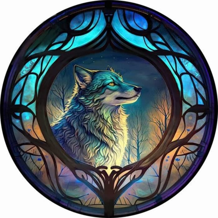 Broderie Diamant Kit Complet Animaux Loup Bricolage Diamond Painting ...