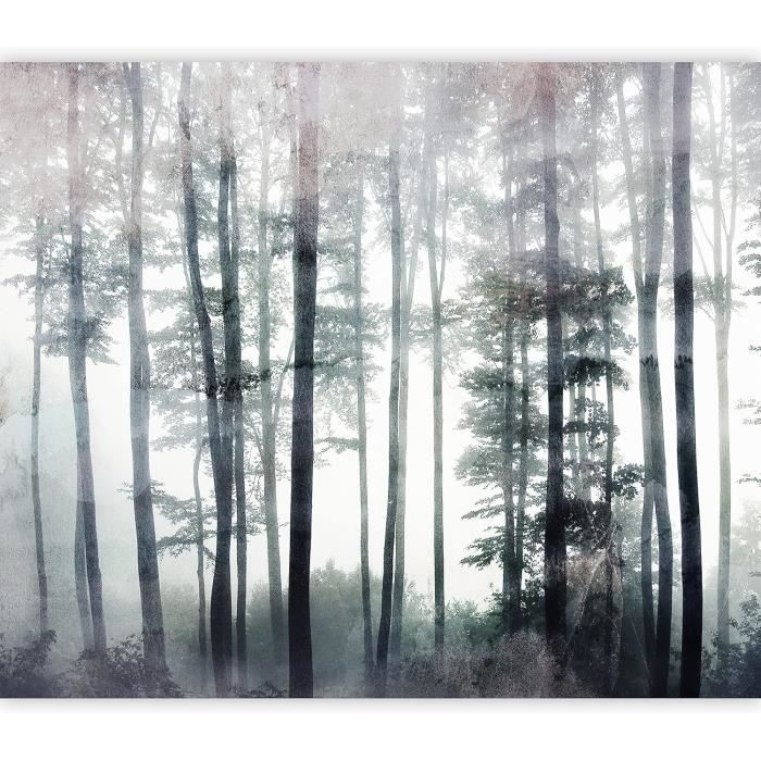 Papier Peint Adhésif Foret Arbres 98X70 Cm Mural Décoration Feuille ...