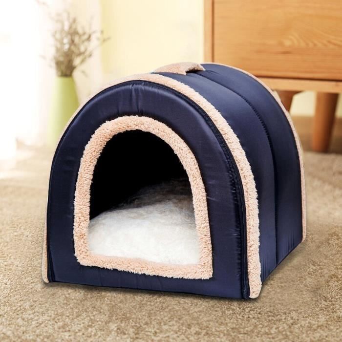 Lit d'hiver chaud et détachable pour animal de compagnie, niche pour ...