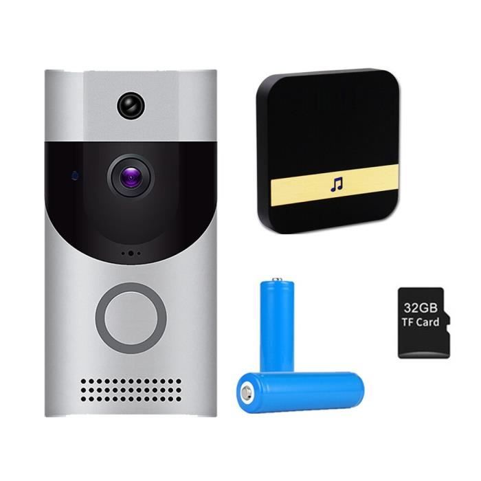 Sonnette vidéo Wi-Fi - AUDI - B30-S-1433-BB-32GB - Vision HD 720P ...