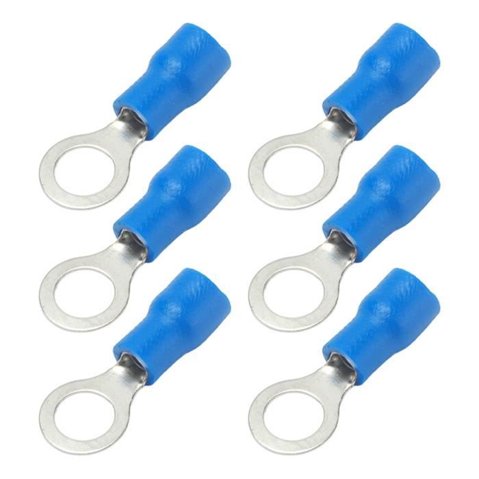 Duokon Cosses à sertir électriques 100 pièces pré-isolées à sertir à anneau connecteur de fil de ...