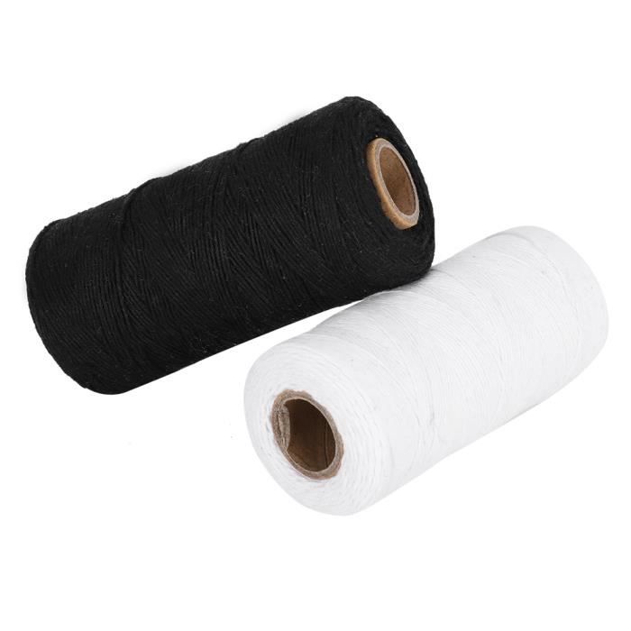 Fil de tissage de coton, fil de machine à broder, 250 mètres noir ...