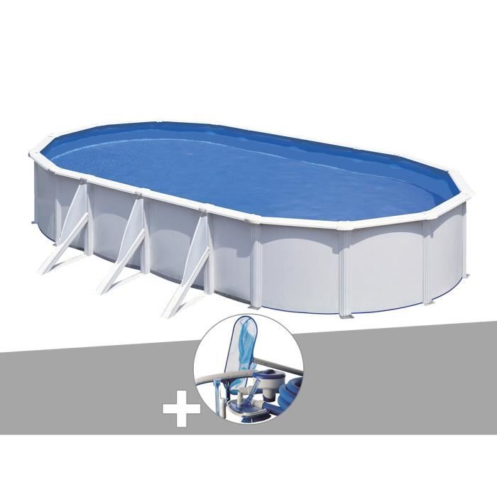 Kit piscine acier blanc Gré Fidji ovale 7,44 x 3,99 x 1,22 m + Kit d ... Kit piscine acier blanc Gré Fidji ovale 7,44 x 3,99 x 1,22 m + Kit d ...