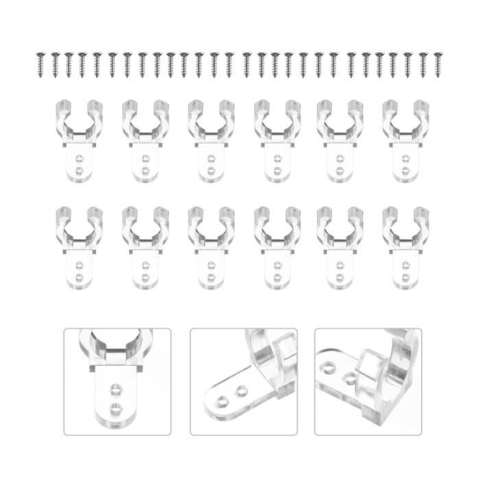 100pcs LED Light Clips Holder Support de lampe transparent Fixation ...