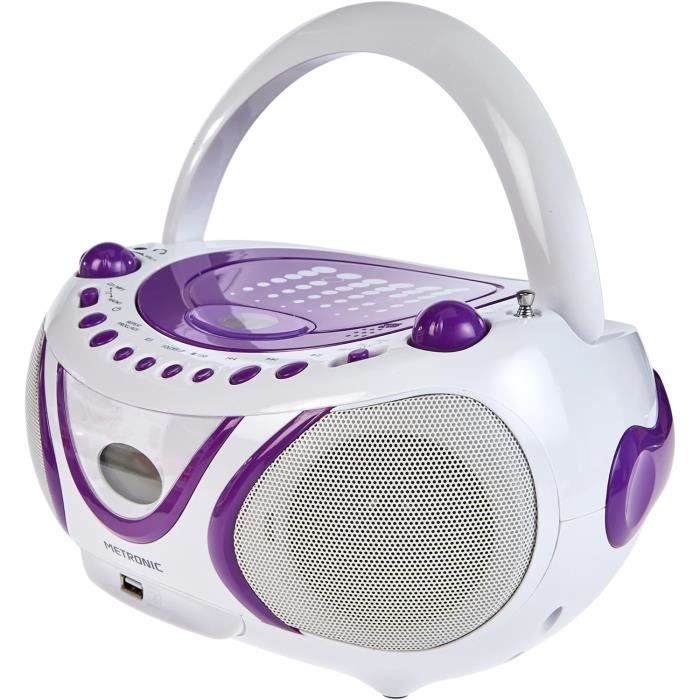 477112 Radio - Lecteur Cd - Mp3 Portable Pop Purple Avec Port Usb ...