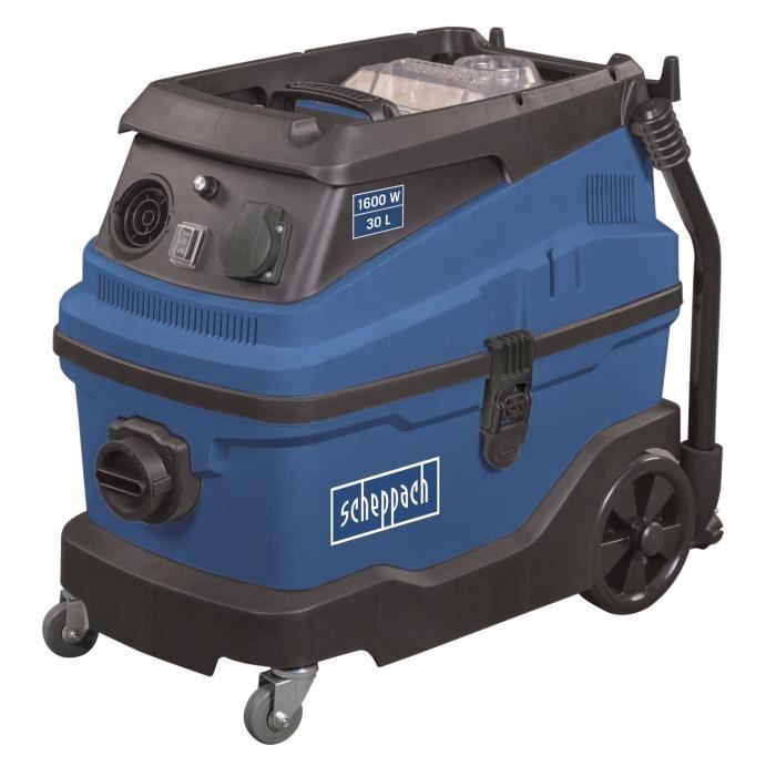 SCHEPPACH Aspirateur eau et poussière 3 en 1 - 30L + 3 embouts + lot d'adaptateurs + tube d ...