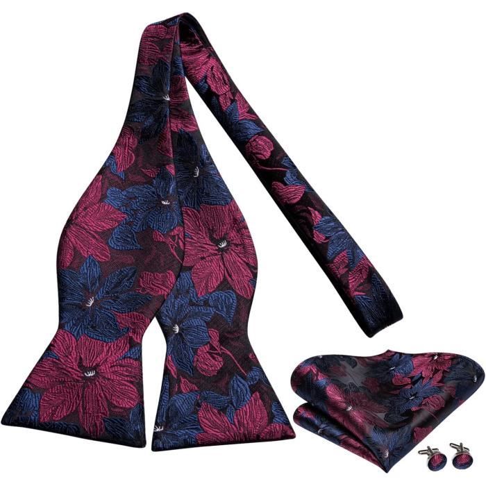 Jacquard Paisley Floral Dots Rayé Soie Hommes Noeud Papillon Réglable ...
