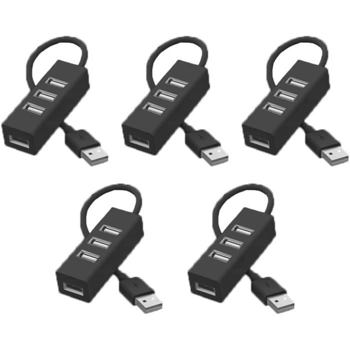 5 Pièces Hub Usb Multi 2.0 Hub Usb Répartiteur Adaptateur Secteur Haute ...