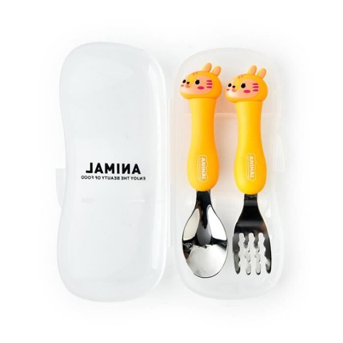 COUVERTS BEBE,Sqirrel--Vaisselle pour enfants, 2 pièces, cuillère ...