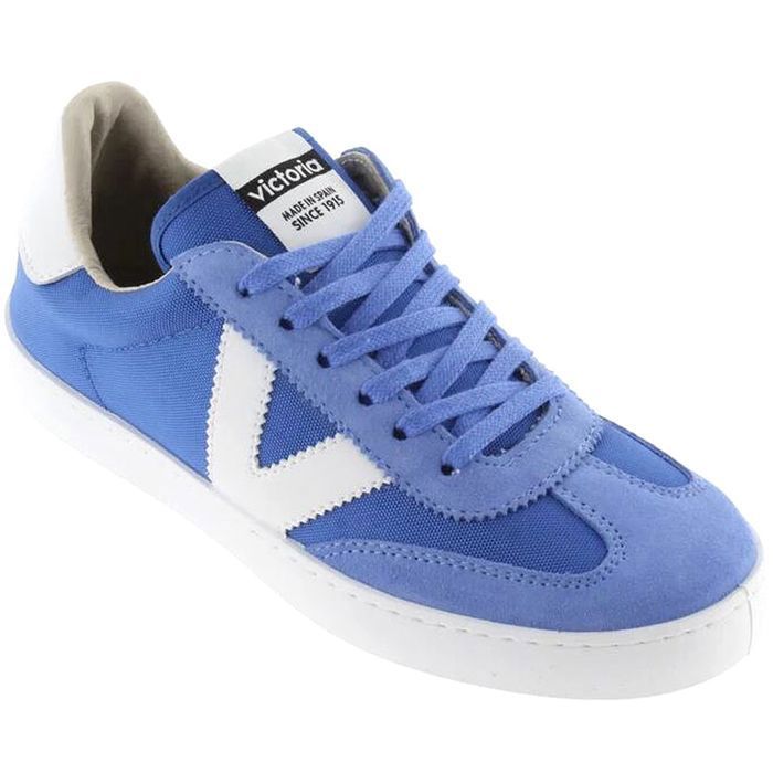 Baskets - VICTORIA - Azul - Bleu - Plat - Lacets - Femme Azul ...