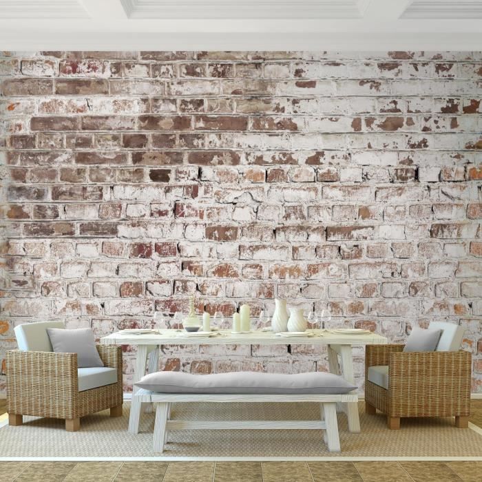 Runa art Papier Peint Intissé Tapisserie Mur de Pierre 352x250 cm (8,8 ...