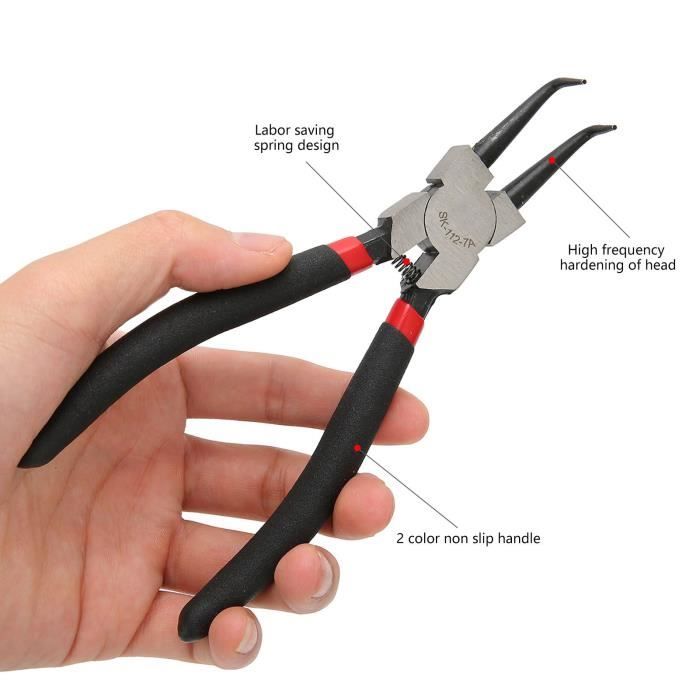 Minifinker Pince circlips acier carbone 175mm poignée immergée ...