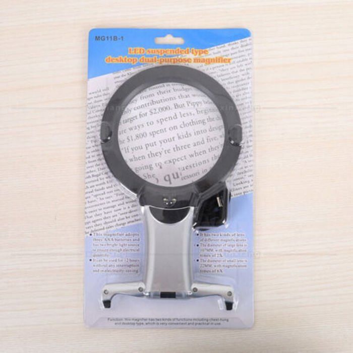 Loupe géante avec lampe LED, loupe de lecture mains libres pour le cou et le bureau - Cdiscount ...