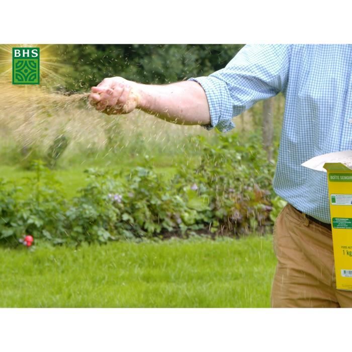 Semence de Gazon - BHS - Espace Nature 1kg | 40m² | Riche en protéines ...