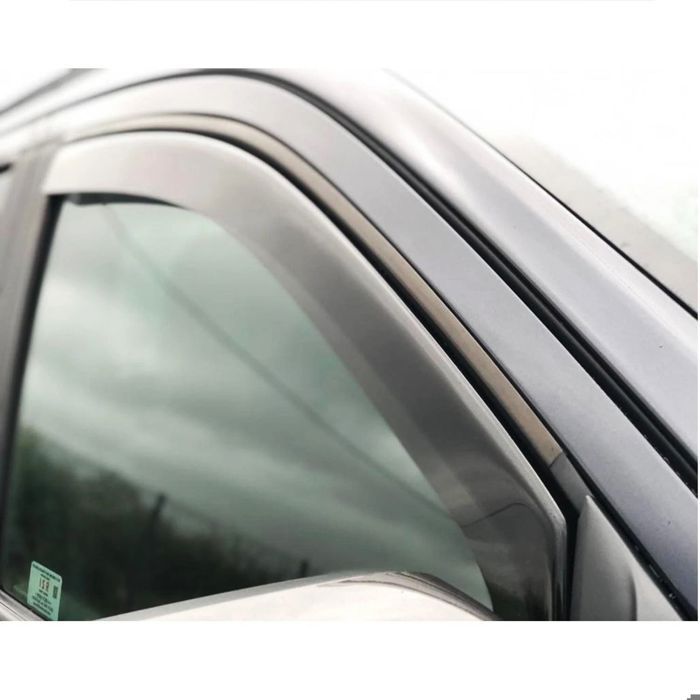 4 Déflecteurs de Vent Pluie d'air Noir Fumé Transparent Vitres Voiture ...