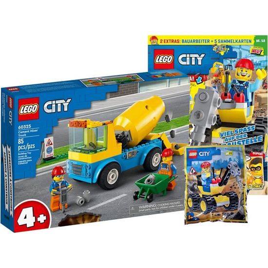 Lego City 60325 Set Lego City Melangeur a beton avec chargeur Lego City ...