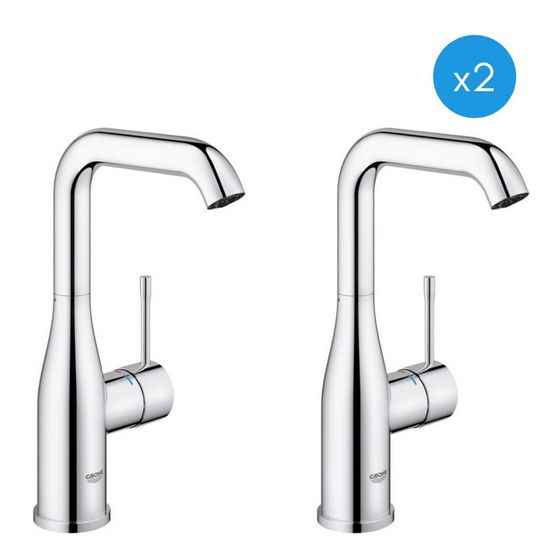 Grohe - Essence - Lot de 2 mitigeurs monocommande pour lavabo, 1/2 ...