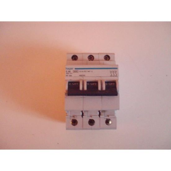 Disjoncteur 50A 3P courbe C 6/10kA 3 modules HAGER NF350 - Cdiscount Bricolage