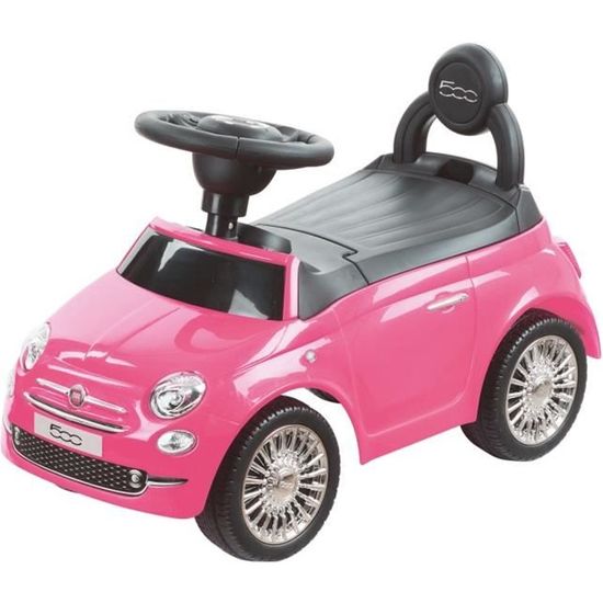Porteur Fiat 500 Rose avec klaxon - FERTI - Pousseur - 4 roues - Mixte ...