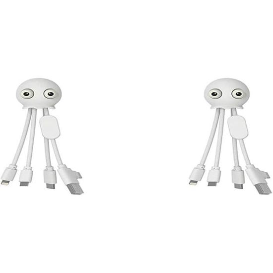 Câble Multi Usb 4 En 1 En Forme De Pieuvre Jelly Mini Chargeur Usb ...