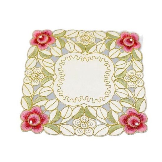 SET DE TABLE,ivory 1-square 25cm--Napperon de table en satin en ...